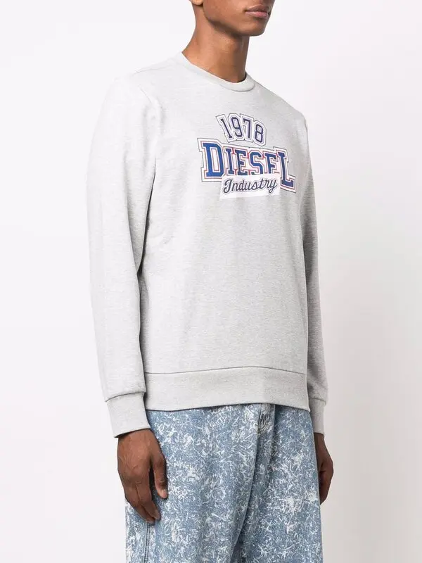 DIESEL® Logo Print Cotton Sweatshirt