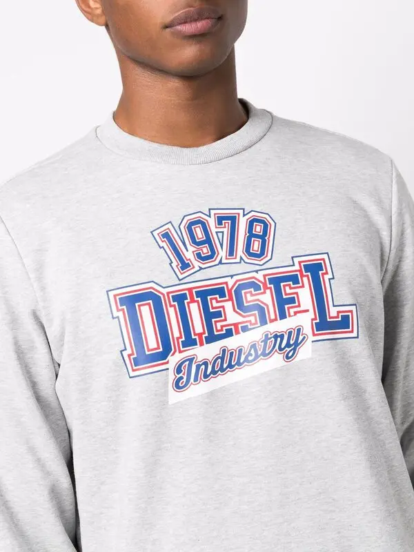 DIESEL® Logo Print Cotton Sweatshirt