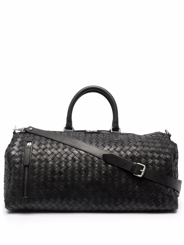 Officine Creative Armor 01 Woven Leather Tote Bag - Black