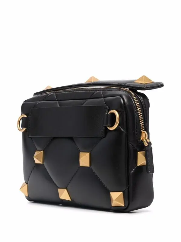 Valentino Garavani Roman Stud Diamond-quilted Clutch