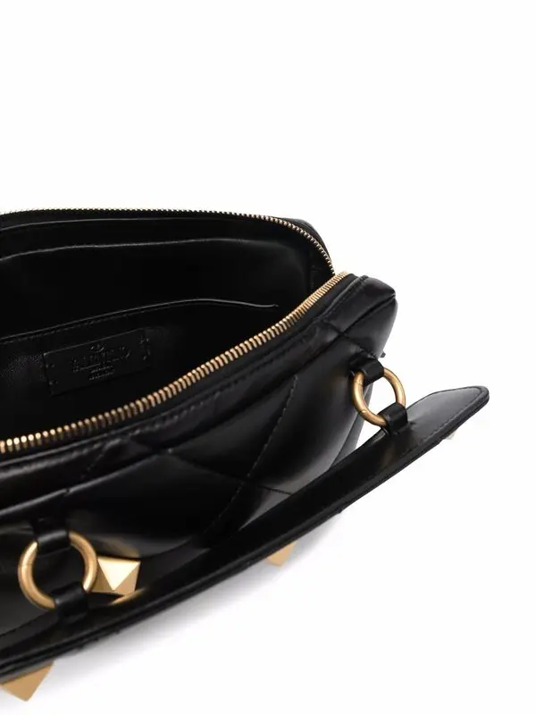 Valentino Garavani Roman Stud Diamond-quilted Clutch
