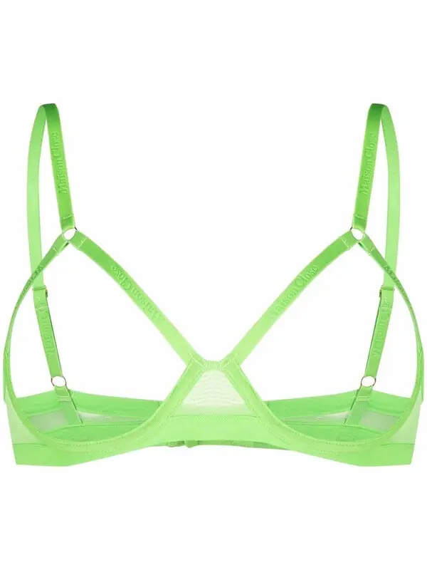 MAISON CLOSE Corps À Corps Neon Bra - Green