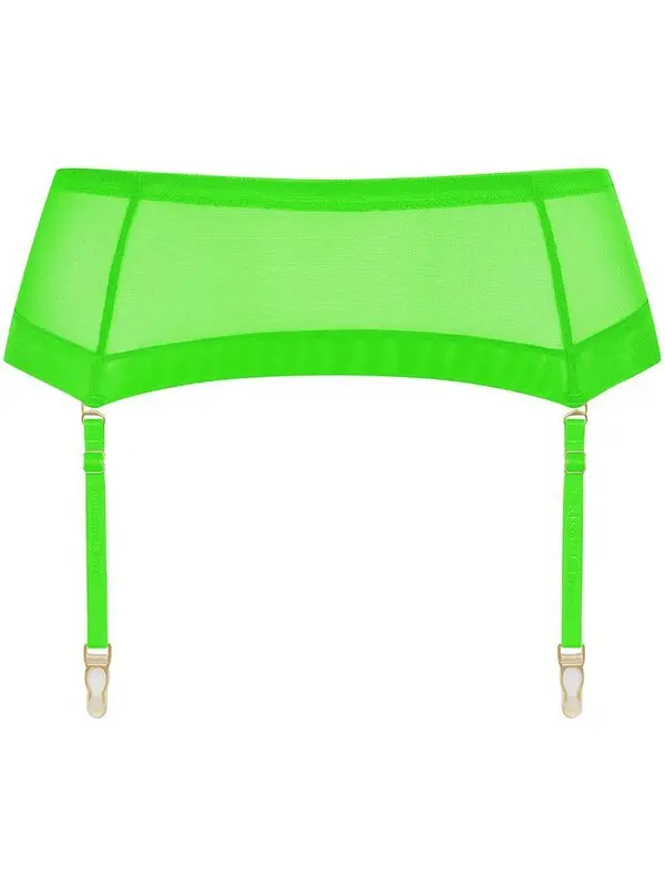 MAISON CLOSE Corps À Corps Neon Garter Belt - Green