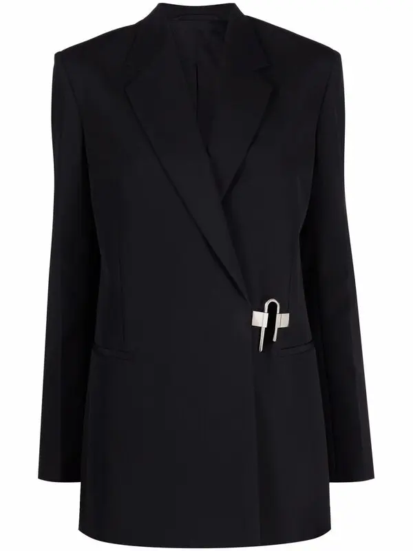 Givenchy Padlock Detail Wool Blazer - Black