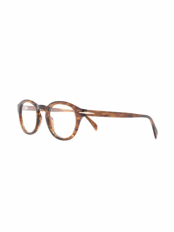 DB EYEWEAR BY DAVID BECKHAM Tortoiseshell-effect Round-frame Glasses