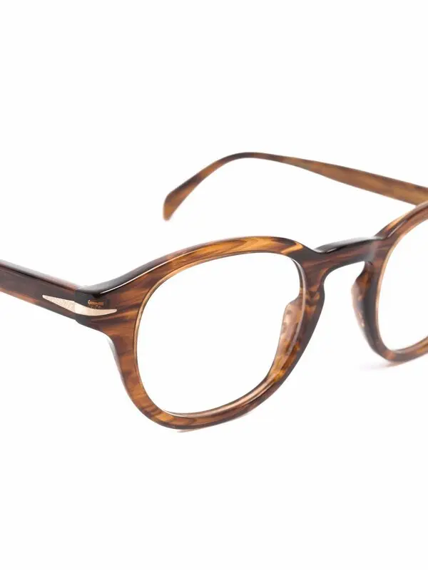 DB EYEWEAR BY DAVID BECKHAM Tortoiseshell-effect Round-frame Glasses
