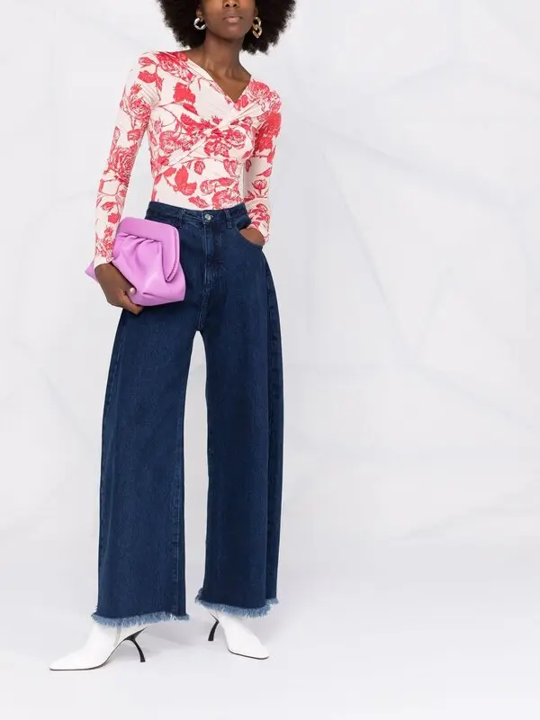 MSGM Floral-print Top