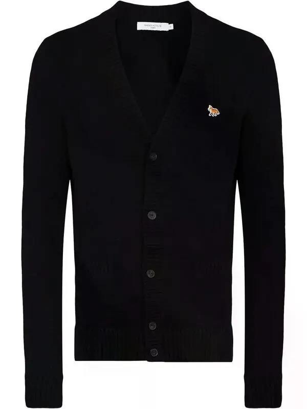 Maison Kitsuné Fox Patch Cardigan - Blue