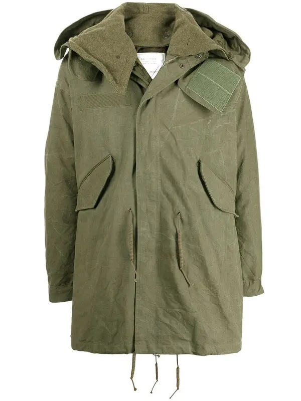 Readymade Hooded Fishtail Parka In Green - 30% Off | Editorialist