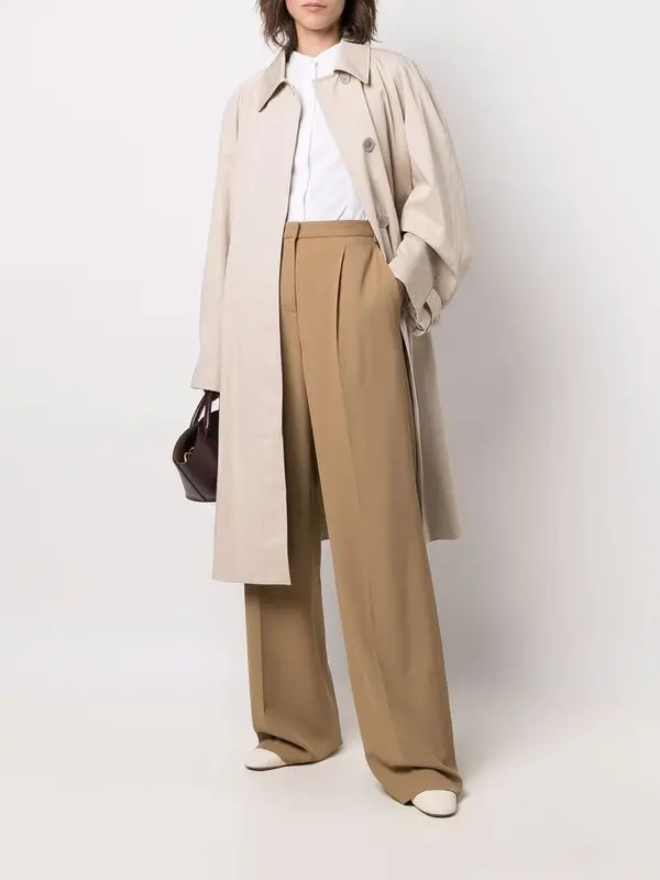 Aspesi Wide Leg Tailored Trousers - Neutrals