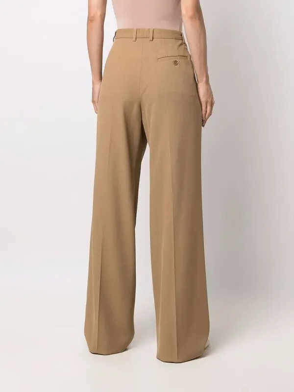 Aspesi Wide Leg Tailored Trousers - Neutrals