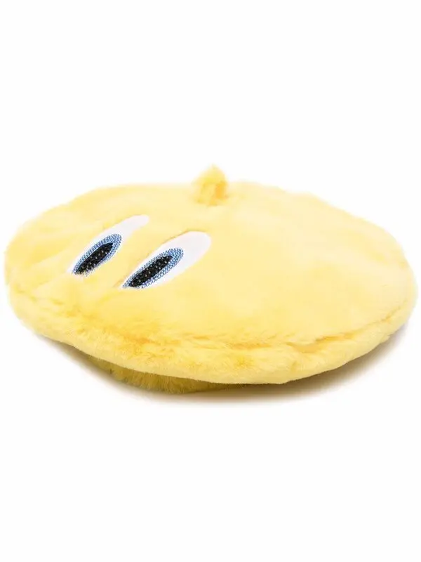 Gcds Tweety Faux-Fur Beret - Yellow | Editorialist display picture 1