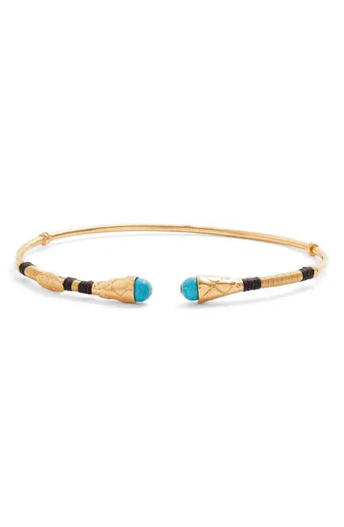 Gas Bijoux Epique Bangle Bracelet With Mother-of-pearl Or Stone - Aqua Blue