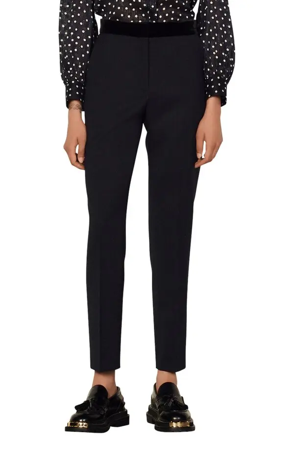 Sandro Noam Wool Blend Trousers