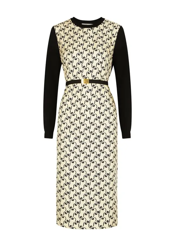 Tory Burch Printed Silk And Wool Dress