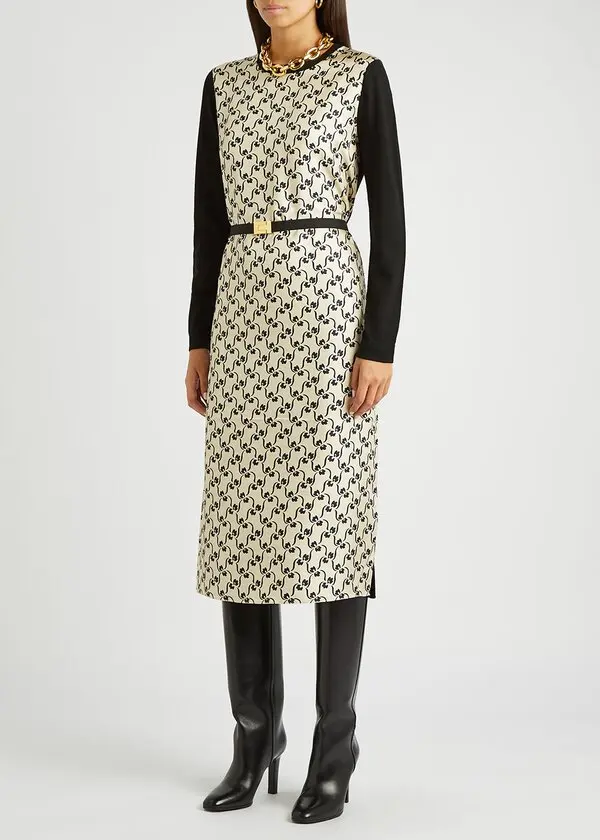Tory Burch Printed Silk And Wool Dress
