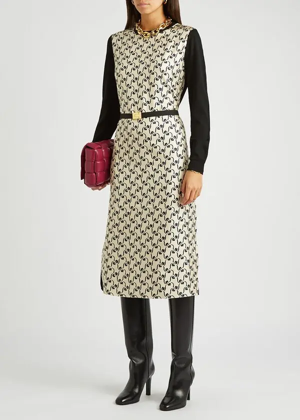 Tory Burch Printed Silk And Wool Dress