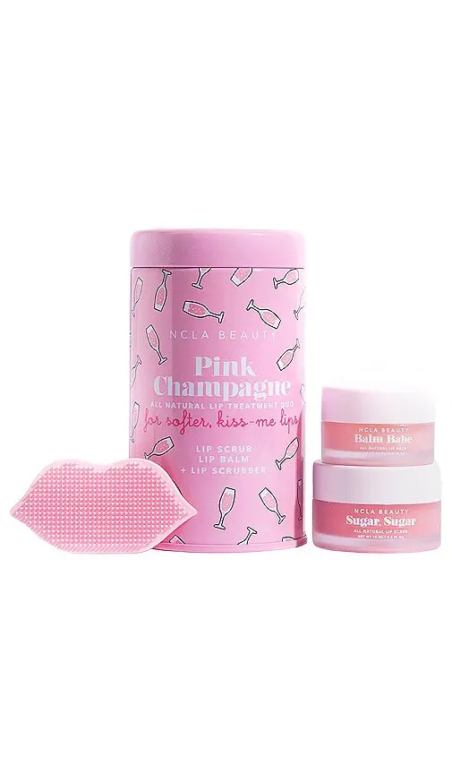NCLA BEAUTY Lip Care Duo + Lip Scrubber - Pink Champagne
