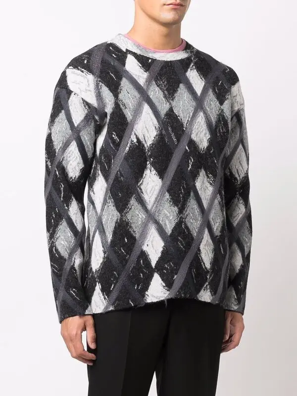 Moschino Argyle-pattern Wool-blend Jumper
