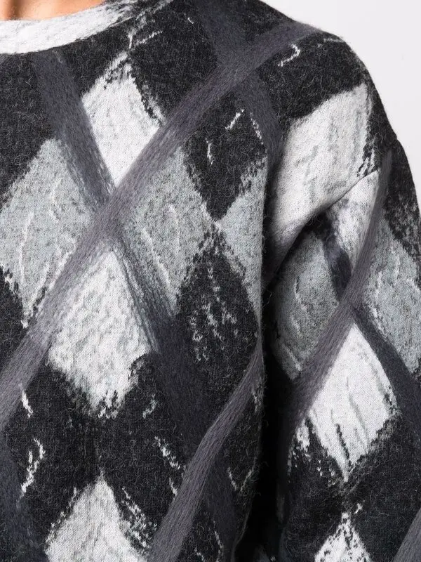 Moschino Argyle-pattern Wool-blend Jumper