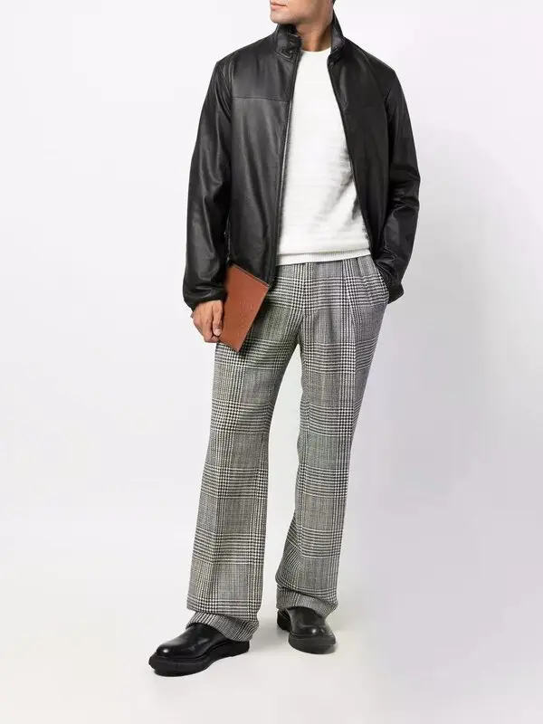 Emporio Armani Zipped Leather Jacket