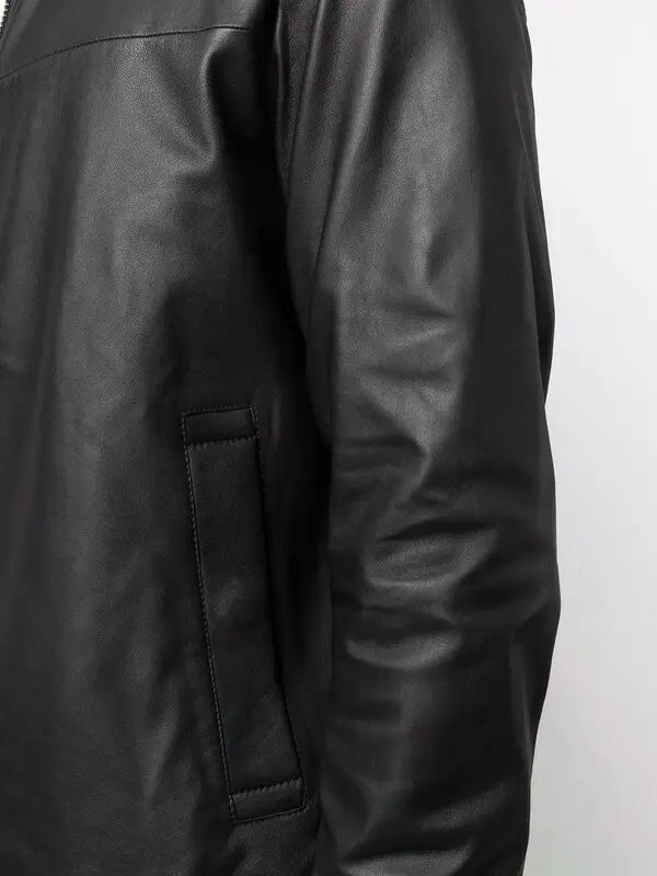 Emporio Armani Zipped Leather Jacket