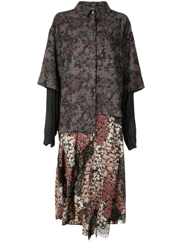 Goen.j Floral-print Layered Dress
