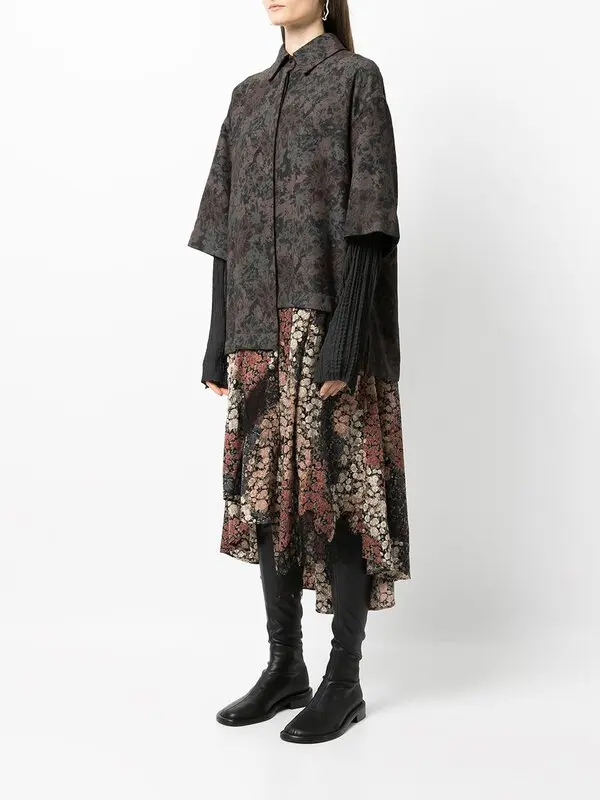 Goen.j Floral-print Layered Dress