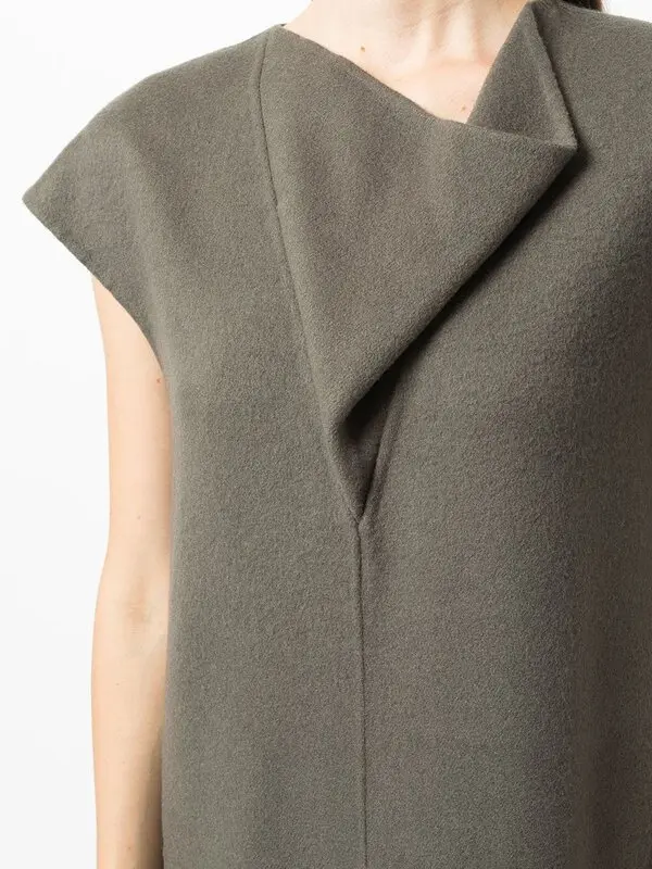 Goen.j Cowl-neck Wool-blend Midi Dress