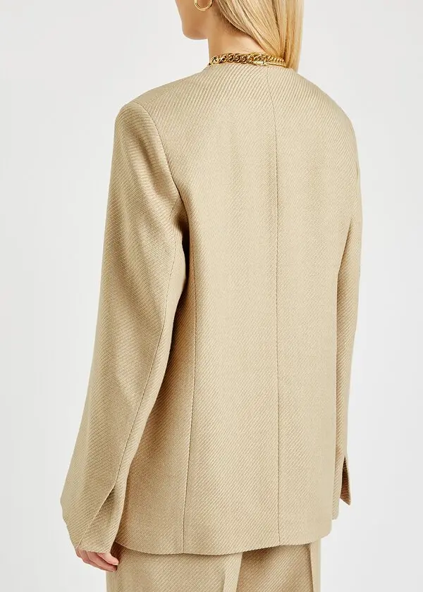 TOTEME Sand Wool-blend Twill Blazer