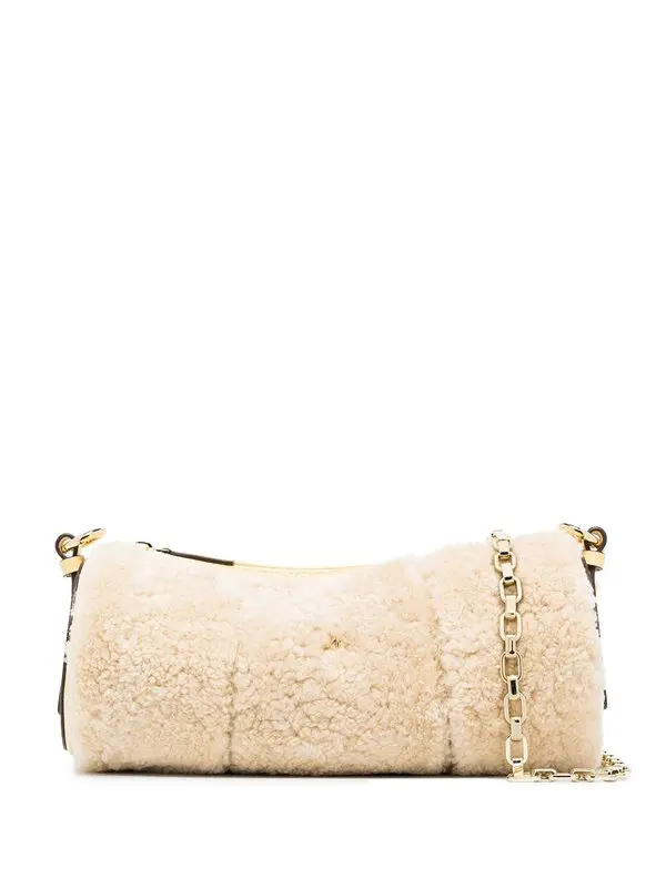 Manu Atelier Cylinder Shearling Shoulder Bag