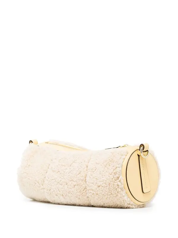 Manu Atelier Cylinder Shearling Shoulder Bag