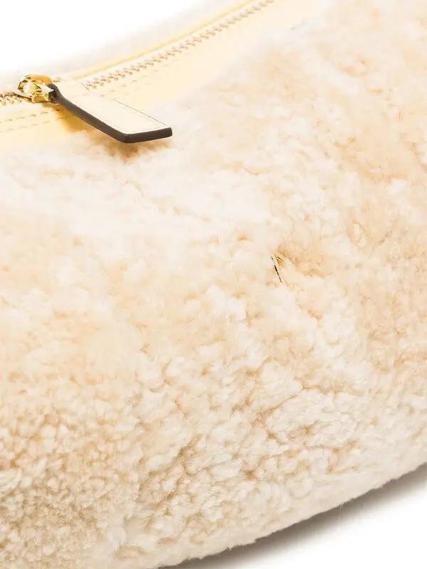 Manu Atelier Cylinder Shearling Shoulder Bag