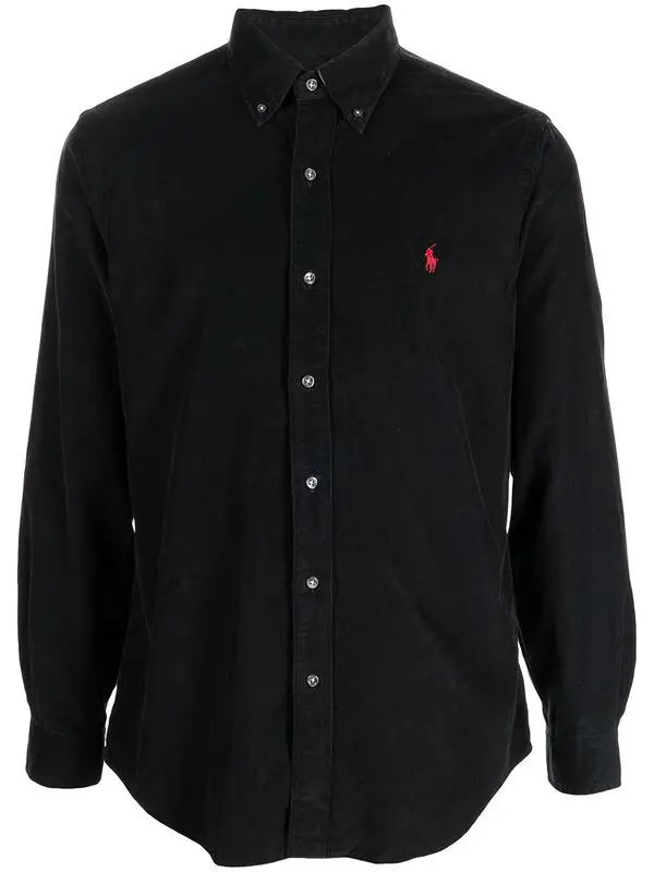 Polo Ralph Lauren Embroidered-logo Cotton Shirt - Blue