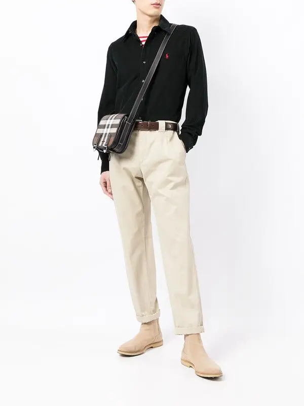 Polo Ralph Lauren Embroidered-logo Cotton Shirt - Blue