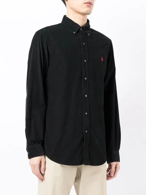 Polo Ralph Lauren Embroidered-logo Cotton Shirt - Blue