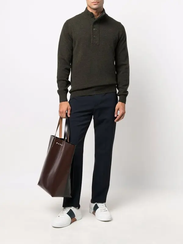 Barbour Funnel-neck Wool Jumper