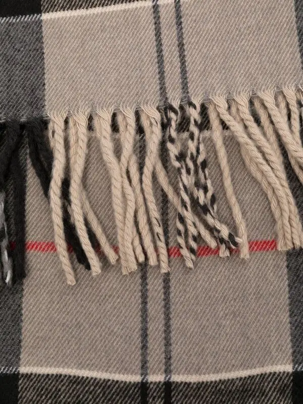 Barbour Plaid-check Fringed Scarf
