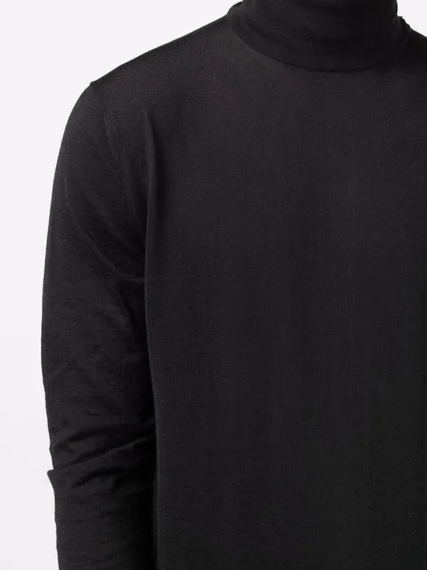 Malo Roll-neck Jumper - Black
