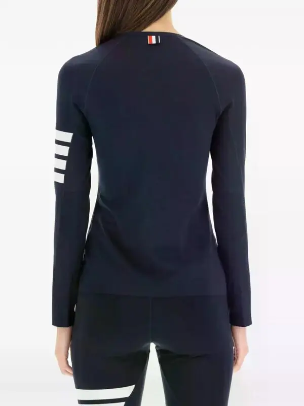 Thom Browne 4-bar Compression Long Sleeve T-shirt - Blue