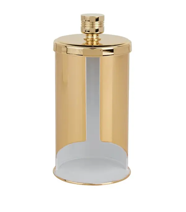 ZODIAC Cylinder -plated Cotton Pad Dispenser - Gold