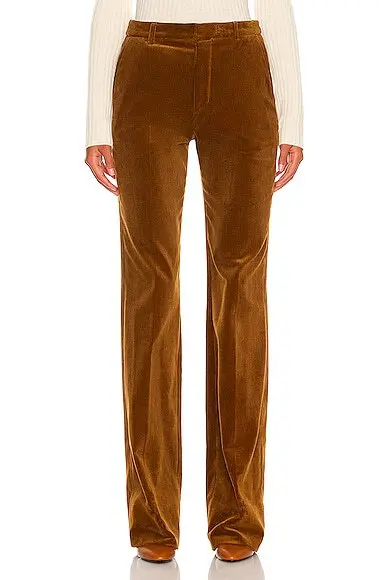 Saint Laurent Corduroy Pant In Brown