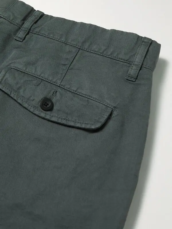 Mr P. Cotton And Linen-blend Twill Chinos
