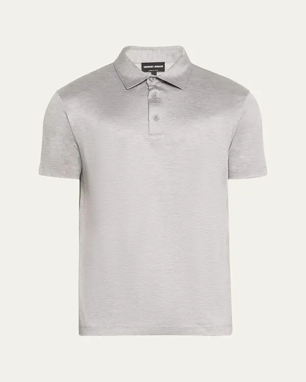 Giorgio Armani Solid Jersey Polo Shirt