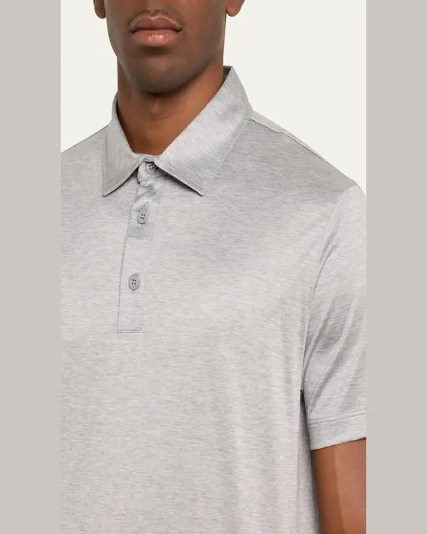 Giorgio Armani Solid Jersey Polo Shirt