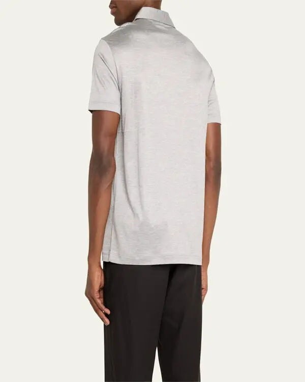 Giorgio Armani Solid Jersey Polo Shirt