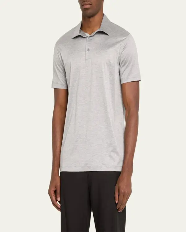 Giorgio Armani Solid Jersey Polo Shirt