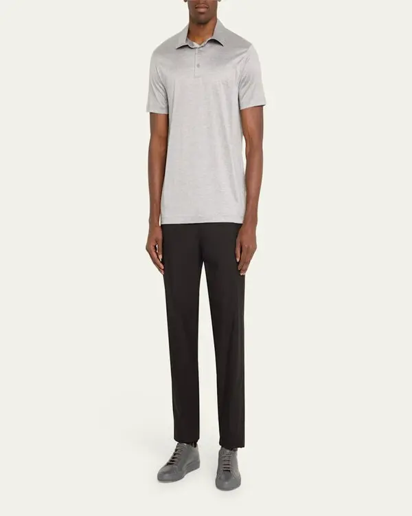 Giorgio Armani Solid Jersey Polo Shirt
