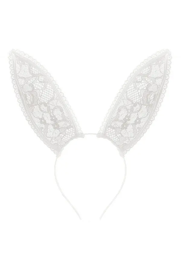 Fleur Du Mal Lace Bunny Ears Headband - Red