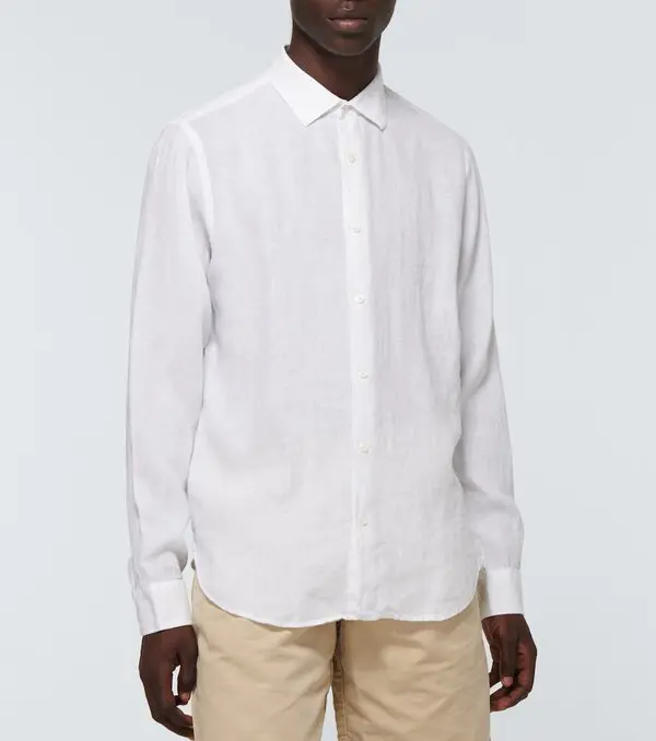 Orlebar Brown Giles Linen Long-sleeved Shirt - White